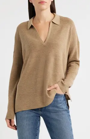 Eileen Fisher Collared Wool Sweater