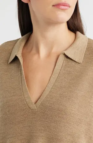 Eileen Fisher Collared Wool Sweater