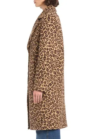 Vince Camuto Printed Single Breasted Coat