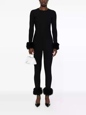 Blumarine Feather-trim Jumpsuit
