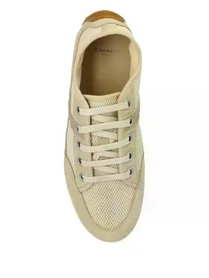 Givenchy Suede And Mesh Panelled Sneakers - Neutrals