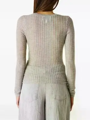 TWP Ribbed Crew-neck Top