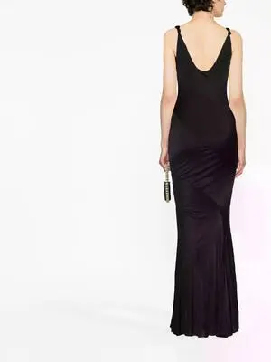 Blumarine Knot-detail Satin Gown
