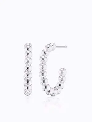 BRIONY RAYMOND Confetti Hoop Earrings - 18 Karat White Gold