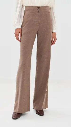 Veronica Beard Giovanna Wide-leg Pant - Lichen Melange