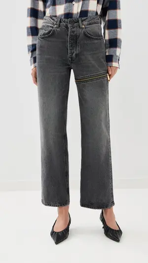 FRENKEN Denim Zipper Trousers