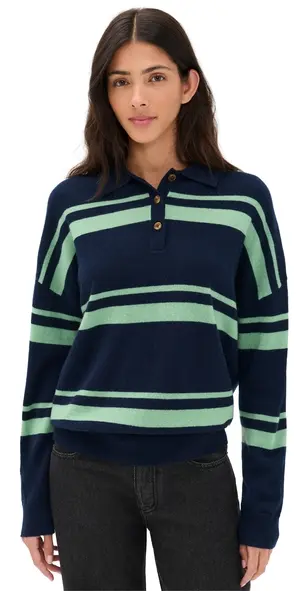 Women's Striped Polo Sweaters