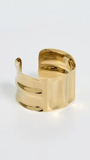 MAYAMAR 24k Plate Hammered Cuff Bracelet