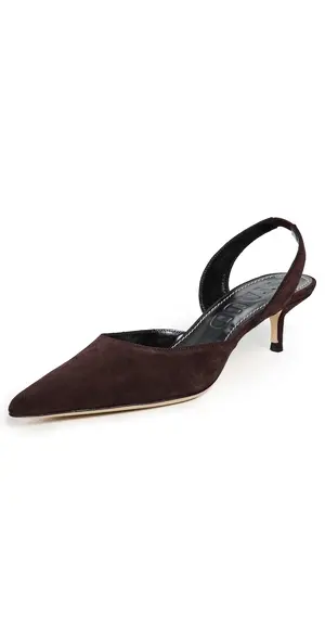 Staud Sebastian Slingback Heels - Espresso