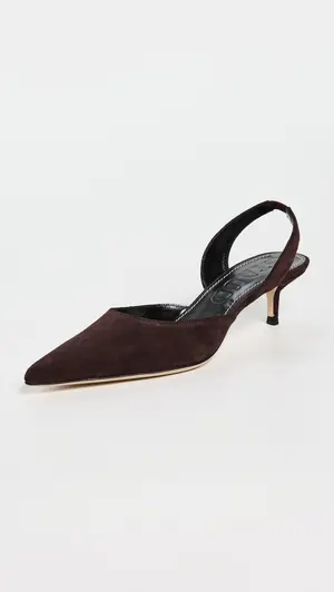 Staud Sebastian Slingback Heels - Espresso