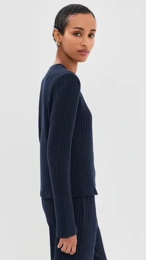 Donni. Ribbed Knit Cardigan