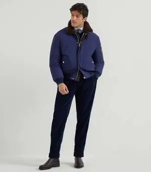 Brunello Cucinelli Down-filled Bomber Jacket - Blue