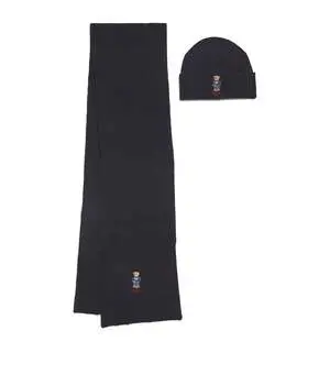 Polo Ralph Lauren Polo Bear Hat And Scarf Set - Blue