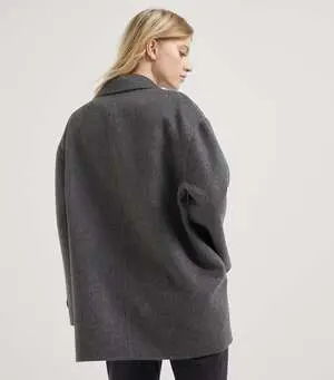 Brunello Cucinelli Cashmere Double-breasted Pea Coat - Grey