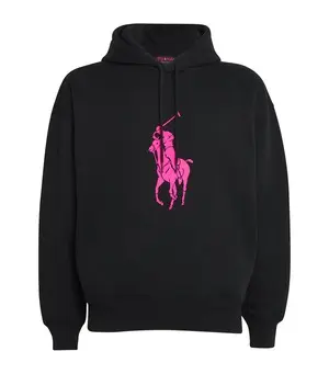 Polo Ralph Lauren Cotton-blend Large Logo Hoodie - Black