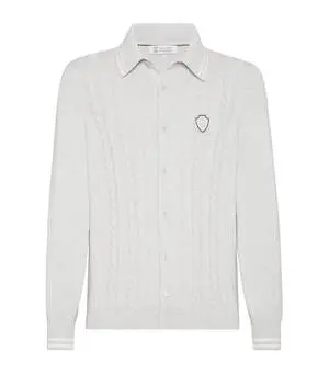Brunello Cucinelli Cotton Logo Shirt - White