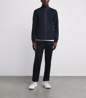 Sease Wool-blend Drawstring Trousers - Navy