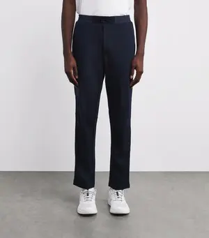 Sease Wool-blend Drawstring Trousers - Navy