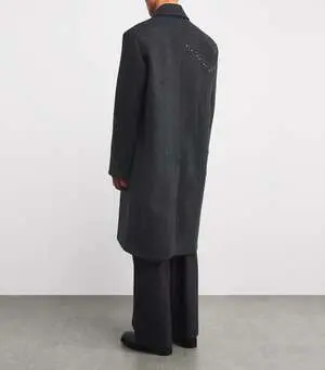 DOMREBEL Wool Overcoat With Exposed Stitching