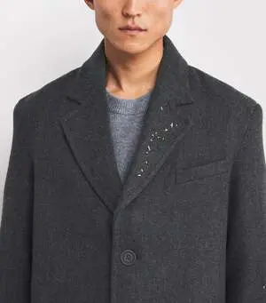 DOMREBEL Wool Overcoat With Exposed Stitching