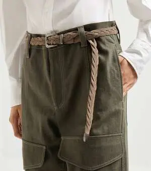 Brunello Cucinelli Braided Leather Belt - Brown