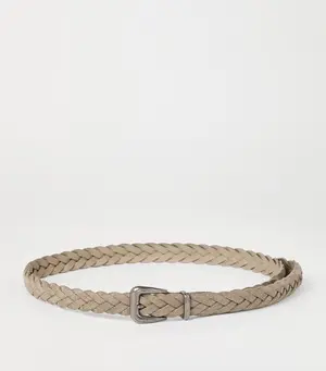 Brunello Cucinelli Braided Leather Belt - Brown