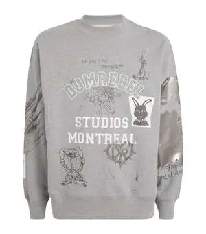 DOMREBEL Cotton College Logo Sweatshirt - Grey