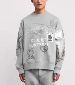 DOMREBEL Cotton College Logo Sweatshirt