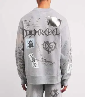 DOMREBEL Cotton College Logo Sweatshirt