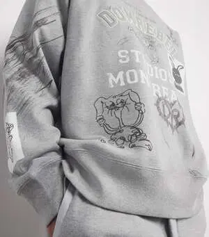 DOMREBEL Cotton College Logo Sweatshirt