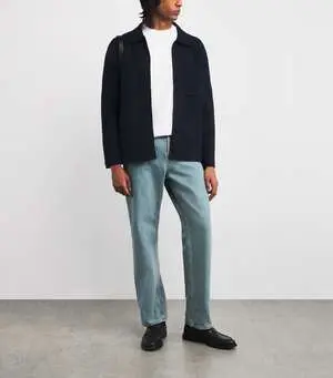 Sandro Spread-collar Cardigan - Blue