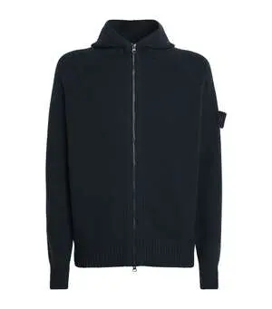 Stone Island Cashmere Zip-up Ghost Hoodie