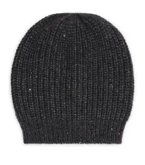 Brunello Cucinelli Cashmere-silk Beanie - Black