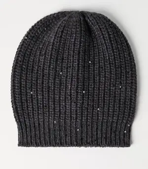 Brunello Cucinelli Cashmere-silk Beanie - Black