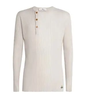 VIVIENNE WESTWOOD Cotton-cashmere Tegan Henley Shirt - Neutral