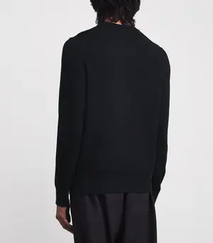 Sandro Wool Crew-neck Sweatshirt - Blue