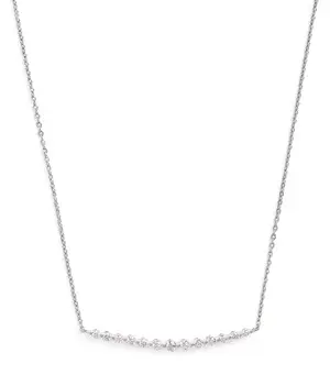 Harrods Diamond Graduating Pendant Necklace - White