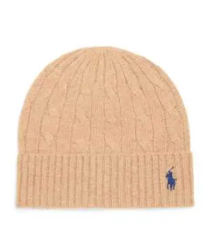 Ralph Lauren Wool-Cashmere Beanie Beige