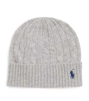Ralph Lauren Wool-Cashmere Beanie Grey