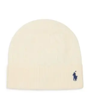 Ralph Lauren Wool-Cashmere Beanie Ivory