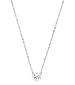 Harrods Gold And Diamond Pendant Necklace - White
