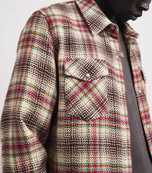 GOD'S TRUE CASHMERE Cashmere Tartan Overshirt - Orange