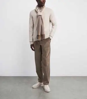 Sease Cotton-blend Corduroy Drawstring Trousers - Grey