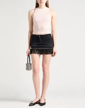 Liu Jo Pencil Denim Mini Skirt - Black