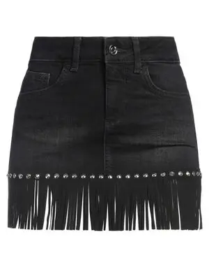 Liu Jo Pencil Denim Mini Skirt - Black