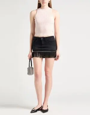 Liu Jo Pencil Denim Mini Skirt - Black