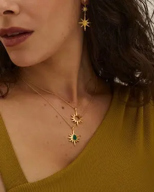 OTTOMAN HANDS Onyx Star Necklace