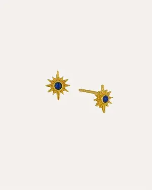 OTTOMAN HANDS Lapis Star Stud Earrings - Gold