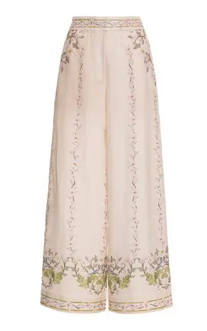 Agua Bendita Tota Anhelo Printed Linen Trousers - Print