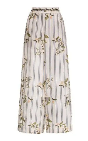 Agua Bendita Tota Valle Linen Trousers - Print